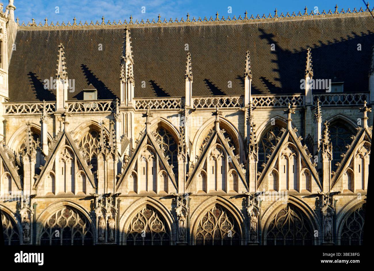 Belgium, Brussels, Sablon district, Our Lady of the Sablon church Stock ...