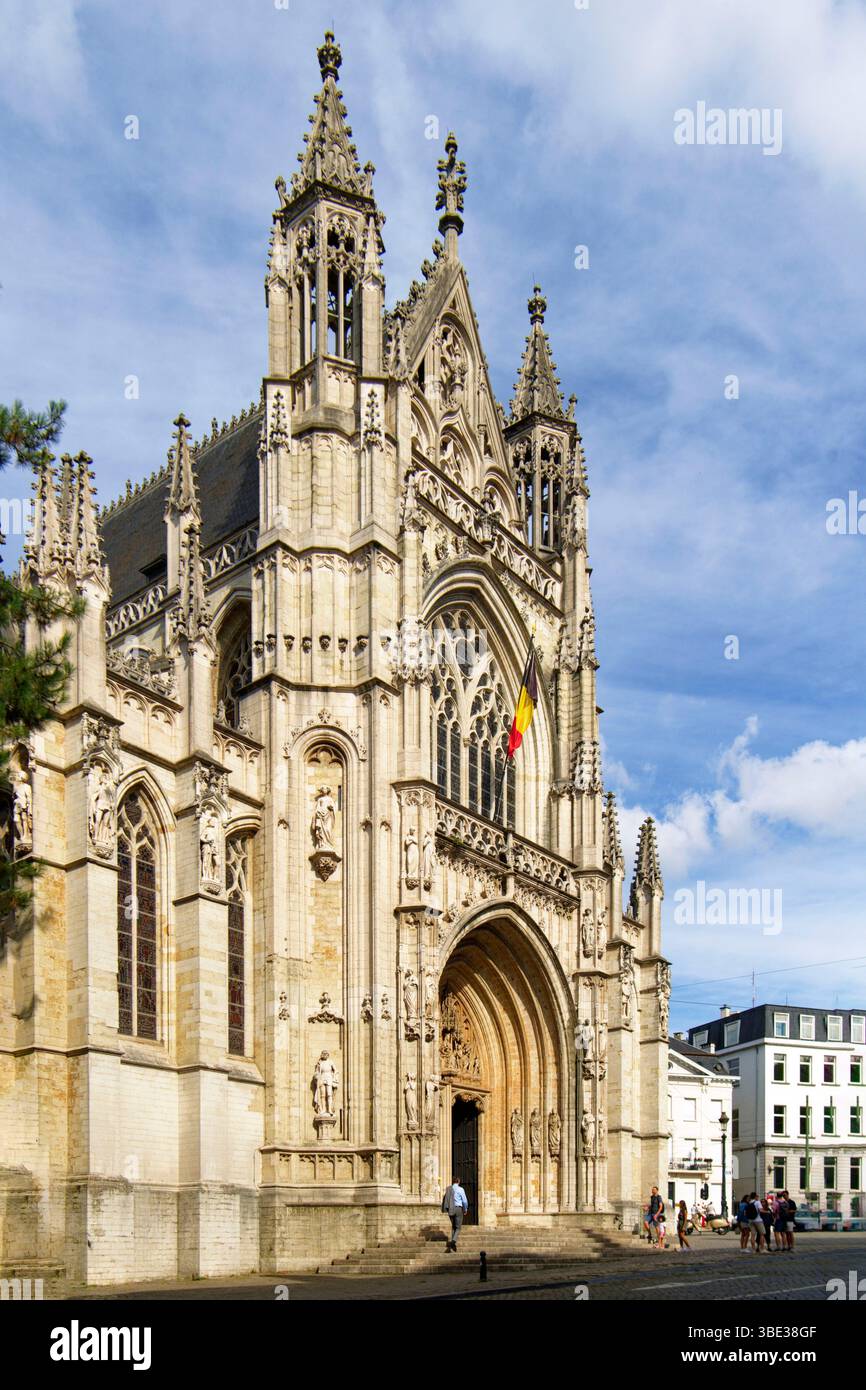 Belgium, Brussels, Sablon district, Our Lady of the Sablon church Stock ...