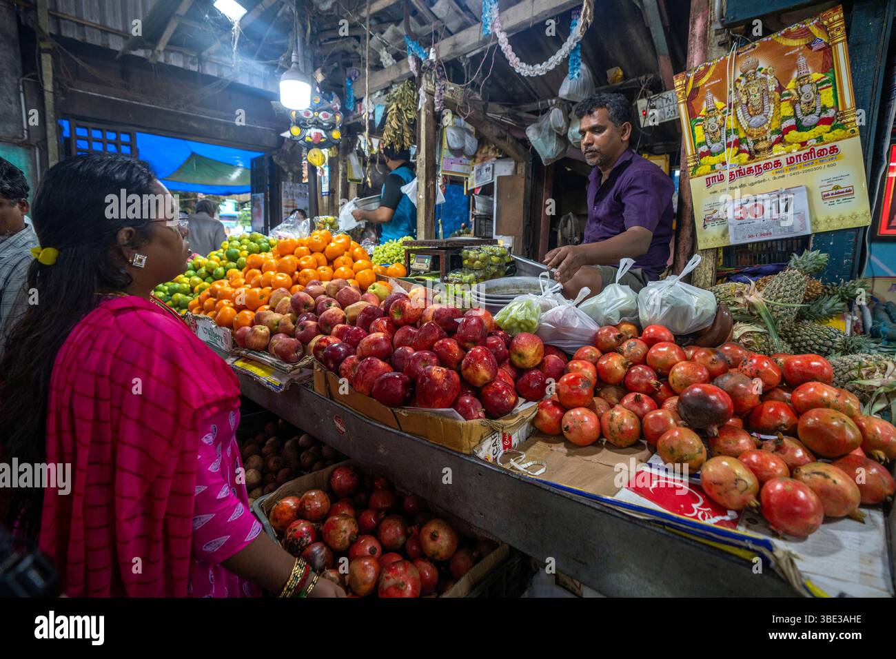 India, Pondichery, Goubert market Stock Photo - Alamy