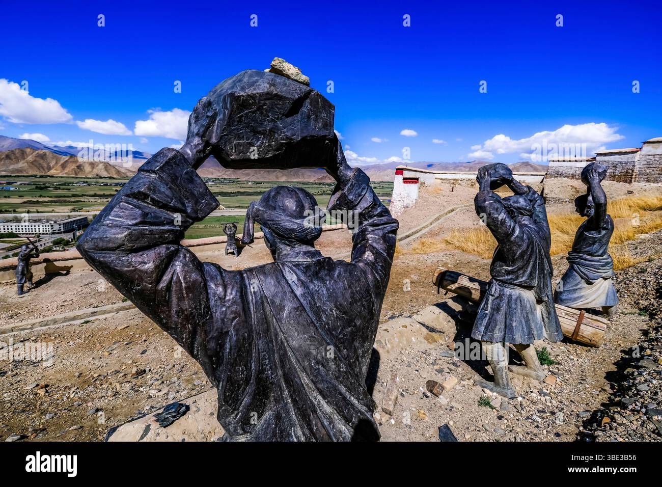 China, Tibet Autonomous Region, Gyantse Citadel, reenactment of the ...