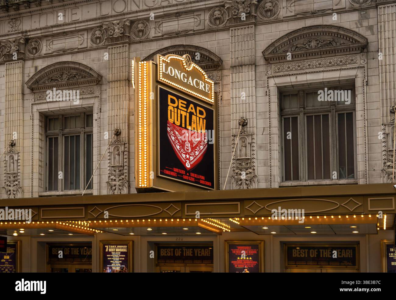 Dead Outlaw musical at the Longacre theatre on Broadway NYC Stock Photo ...