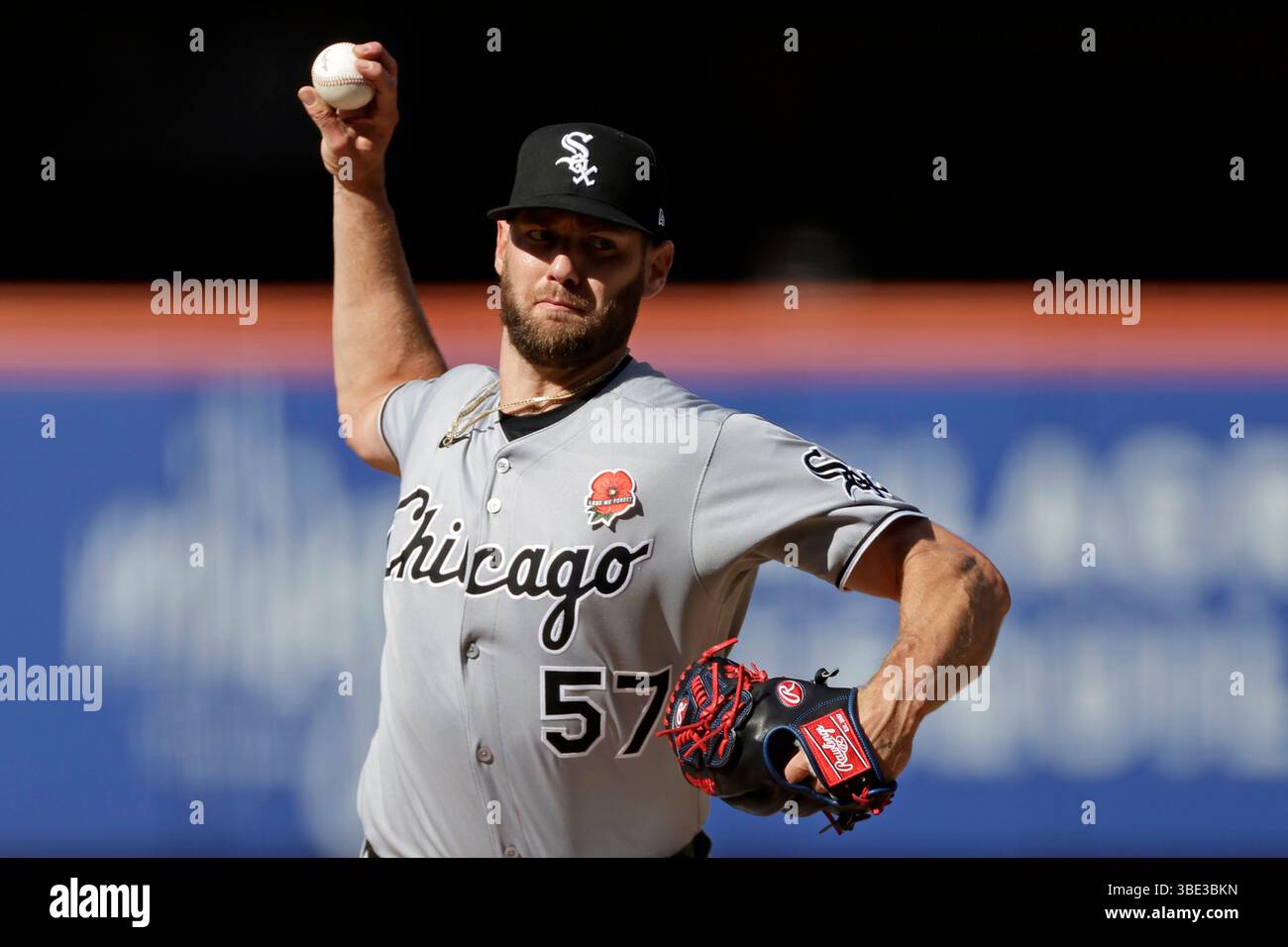 Chicago White Sox pitcher Adrian Houser throws during the second inning ...
