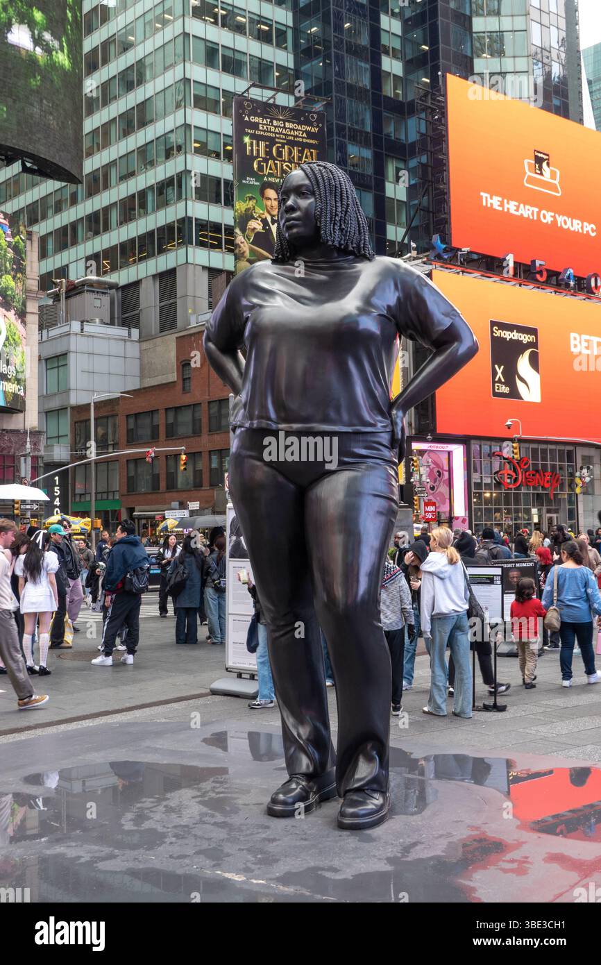Grounded in the Stars sculpture by Thomas J Price in Times Square in ...