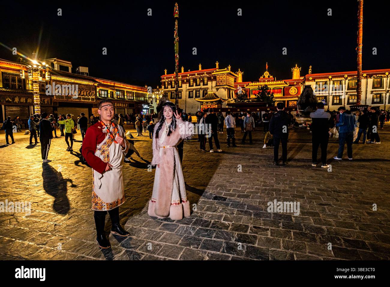 China, Tibet Autonomous Region, Lhasa, Barkhor, or circumambulation ...