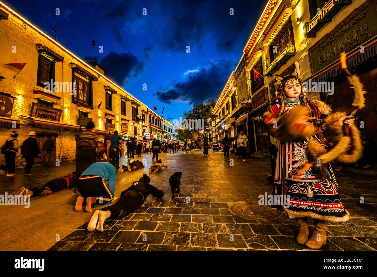 China, Tibet Autonomous Region, Lhasa, Barkhor, or circumambulation ...