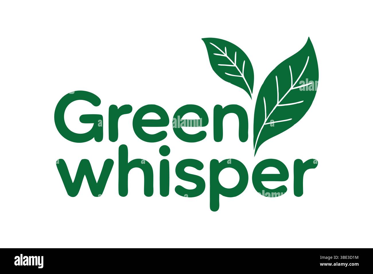 Green Whisper Brand Logo Design Stock Vector Image & Art - Alamy