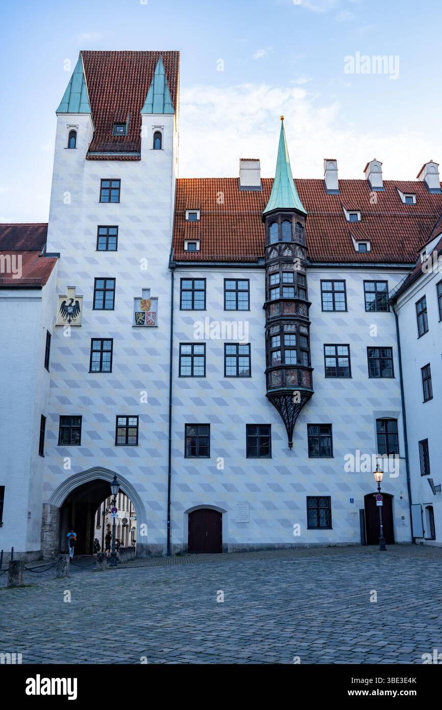 Alter Hof, The Ducal City Palace With Gate Tower And Oriel From The 12th Century In Munich's Old ...