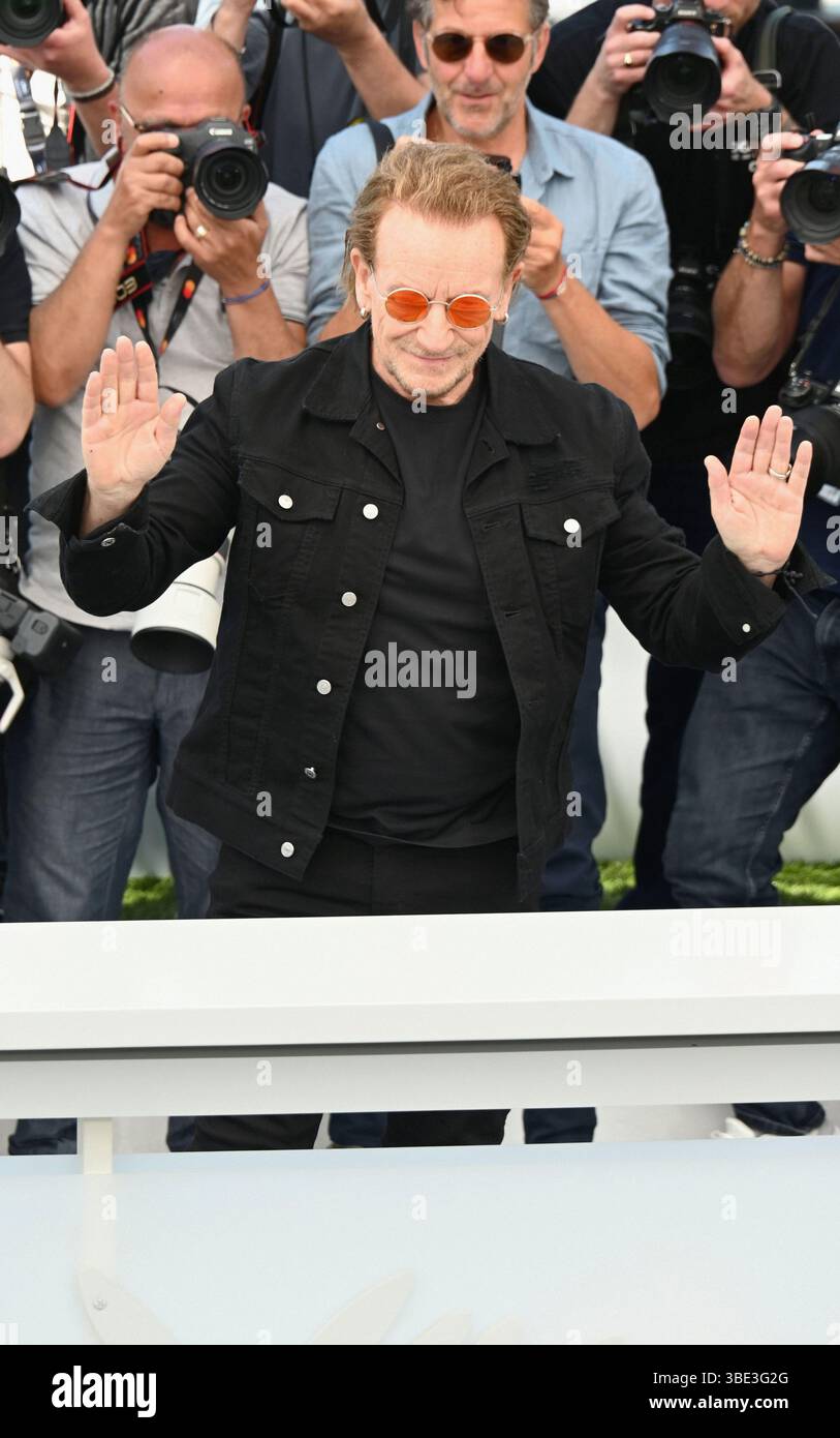 Bono Photocall of the film "Bono : Stories of Surrender" 78th Cannes ...