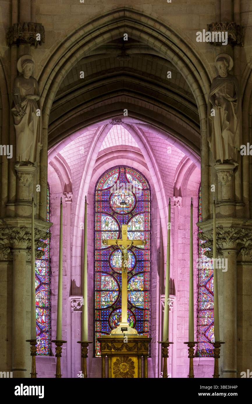 France, Aube, Troyes, Route du Vitrail (road of the stained glass ...
