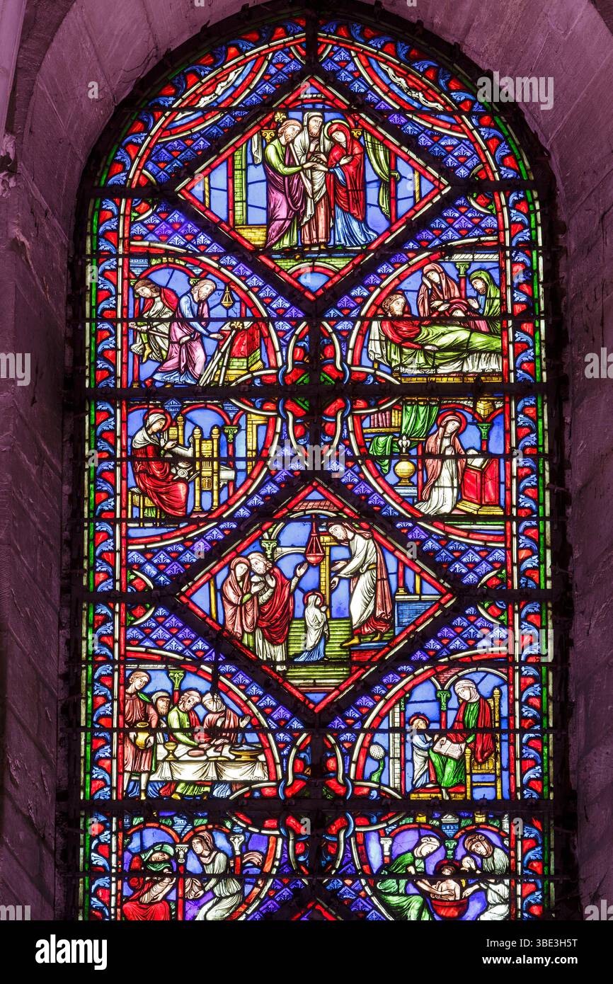 France, Aube, Troyes, Route du Vitrail (road of the stained glass ...