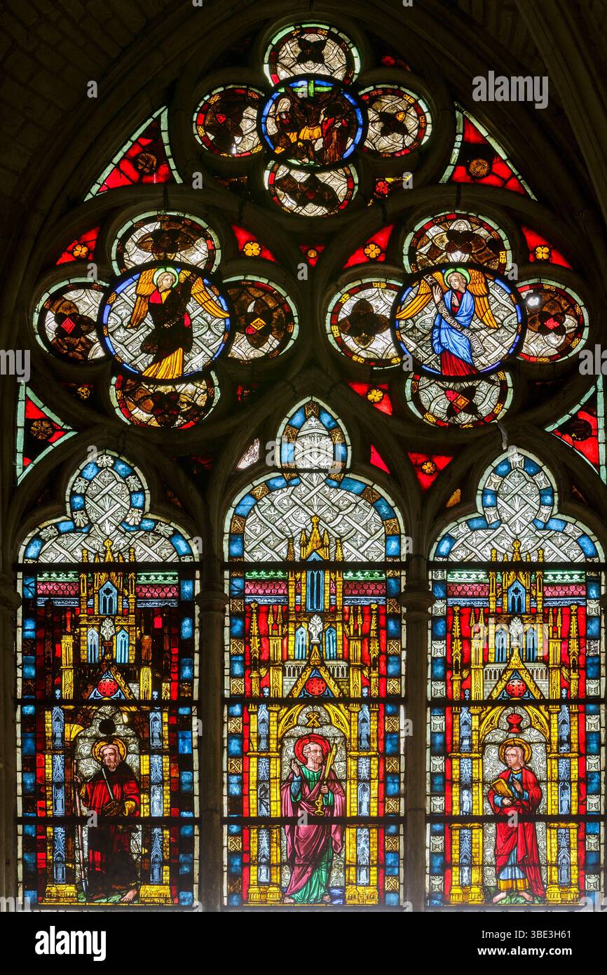 France, Aube, Troyes, Route du Vitrail (road of the stained glass ...