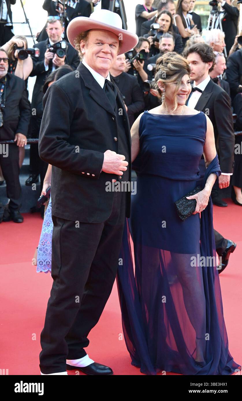 John C. Reilly and his wife Alison Dickey Closing ceremony 78th Cannes ...