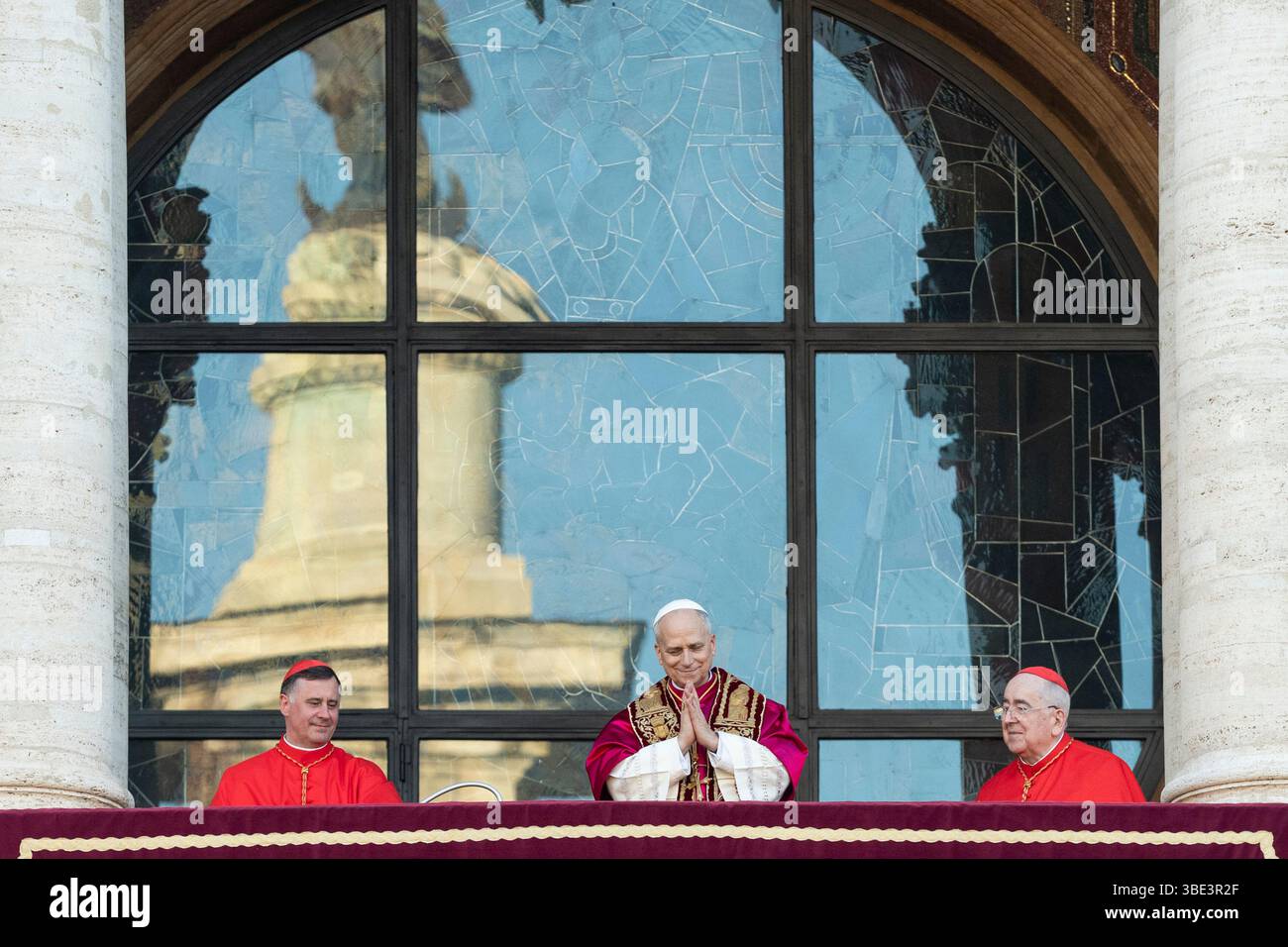 Rome, Italy MAY 25 2025: Pope Leo XIV, Robert Francis Prevost at the Basilica di Santa Maria ...