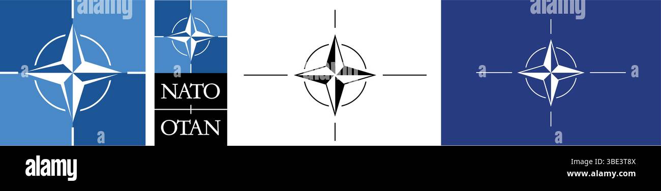 NATO Logo and Symbol – Editorial Vector Icon Set of the North Atlantic ...