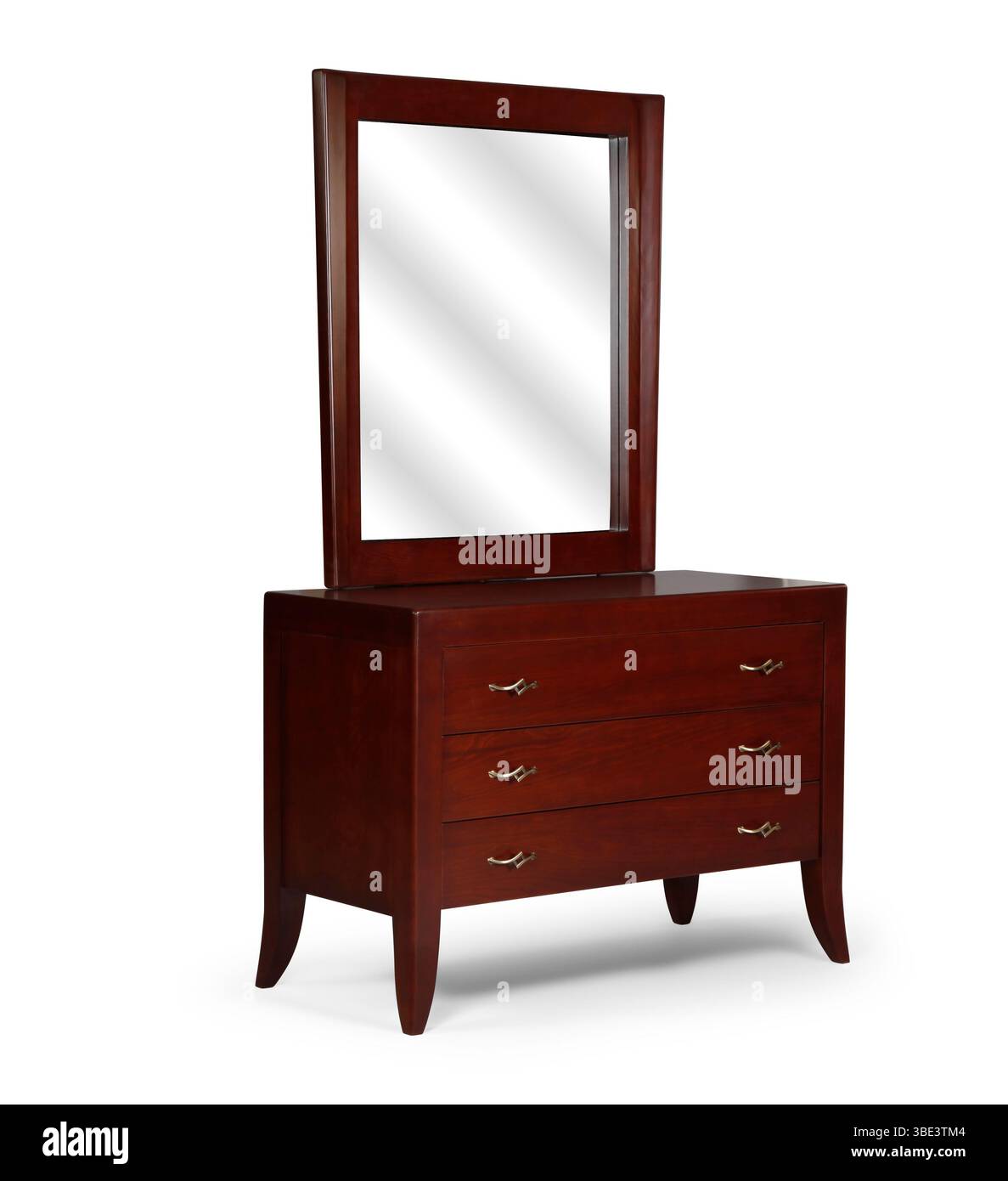 Classic bed dressing table isolated on white background Stock Photo - Alamy