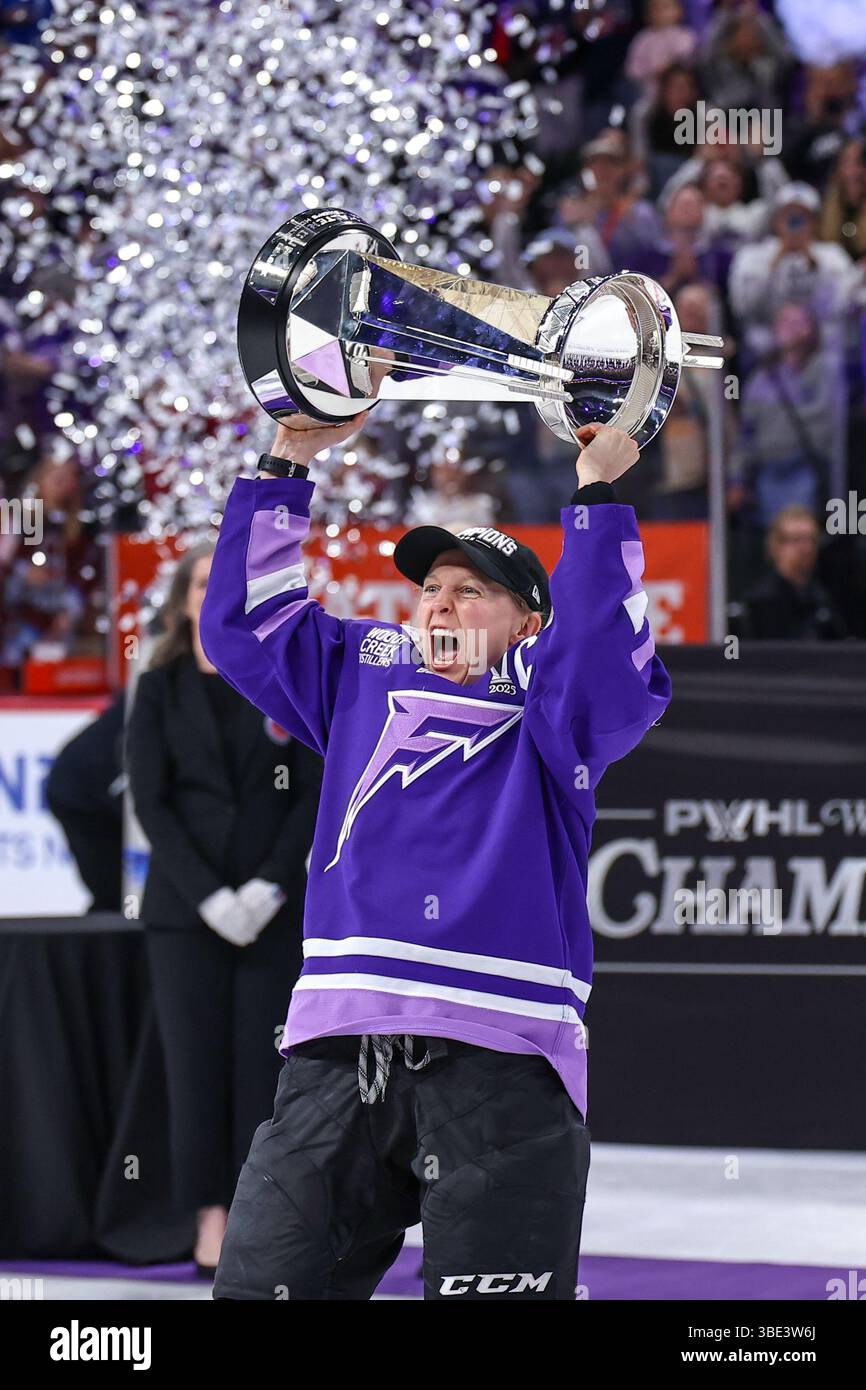 St. Paul, USA. 26th May, 2025. May 26th, 2025: Minnesota Frost forward Kendall Coyne Schofield ...