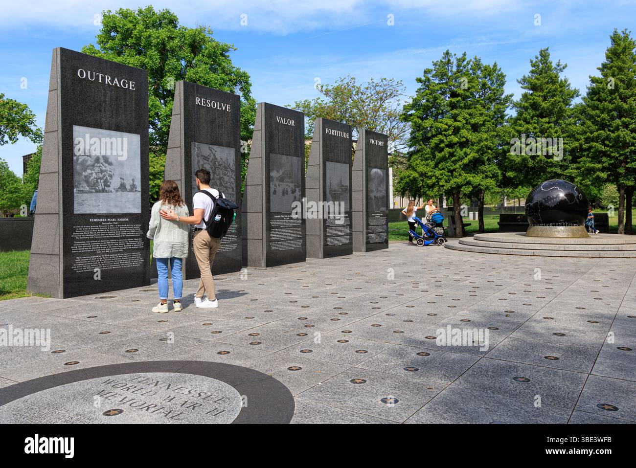 Tennessee World War II Memorial in Bicentennial Capitol Mall State Park, Nashville, Tennessee ...