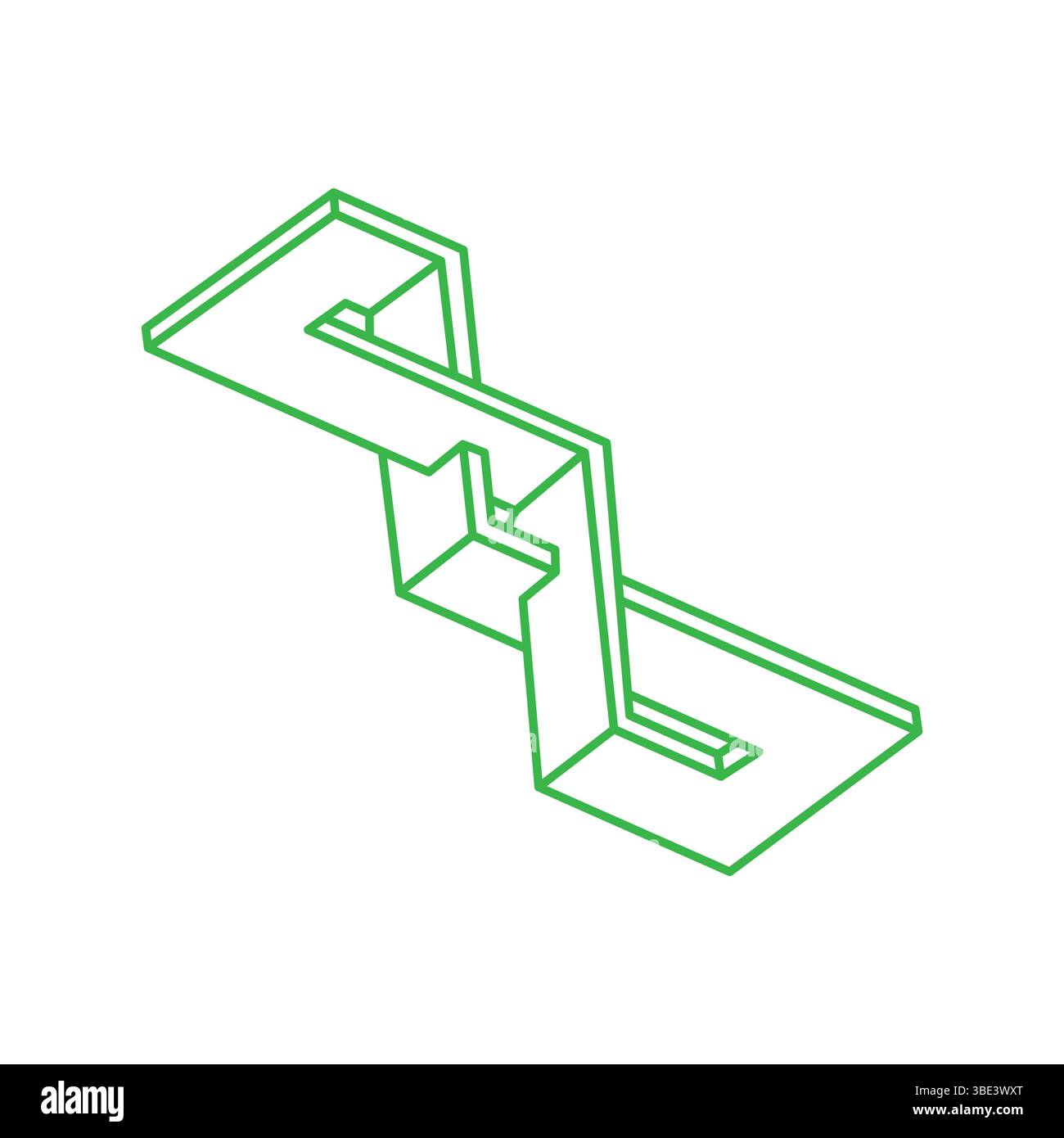 Impossible shapes, optical illusion logo, vector. Optical art objects ...