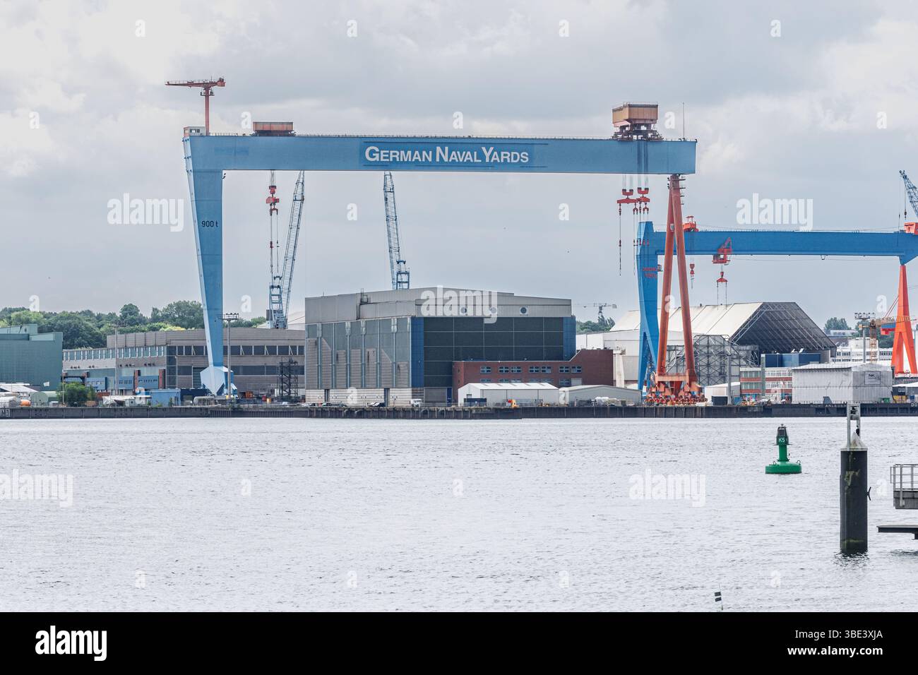 Kiel, Germany. 26th May, 2025. View across the Kiel Fjord to the ...