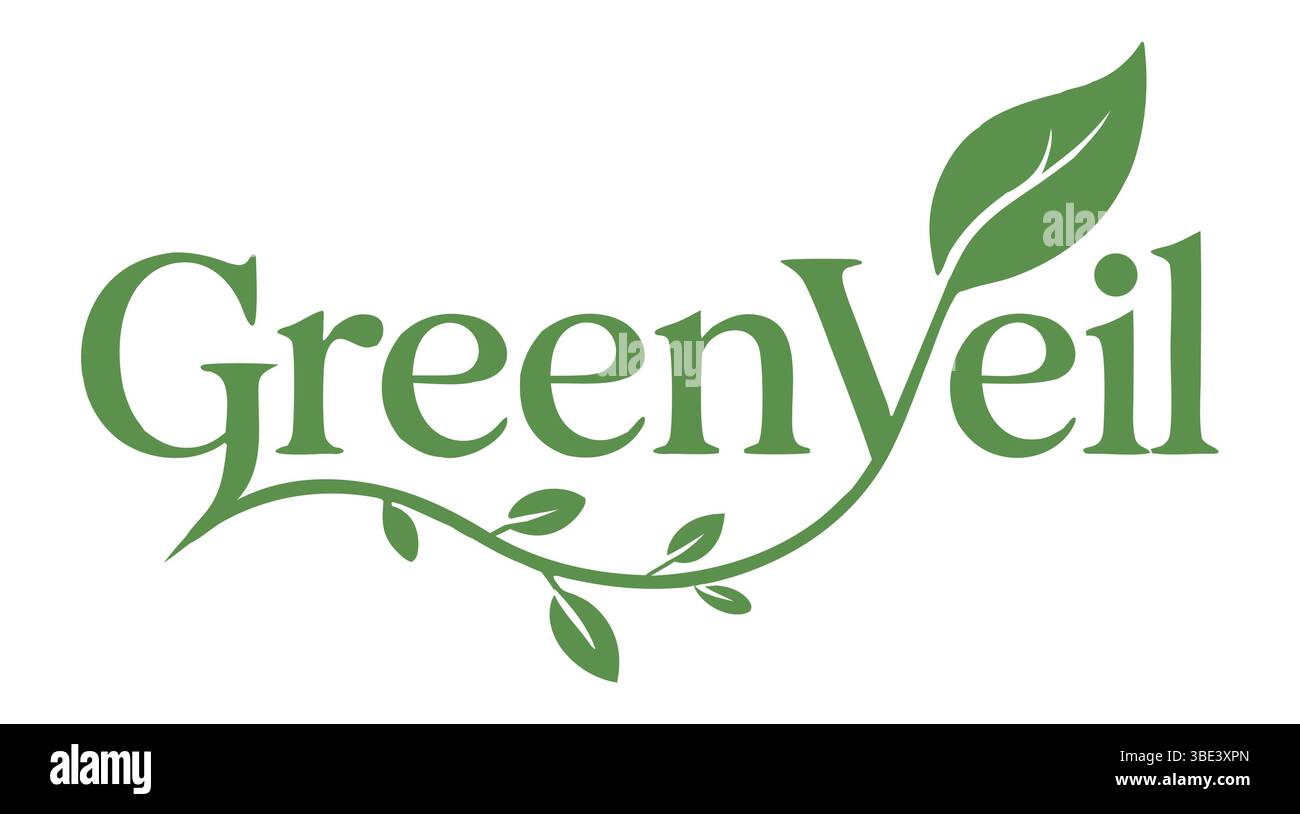 GreenVeil Logo - Natural Leaf Brand Stock Vector Image & Art - Alamy