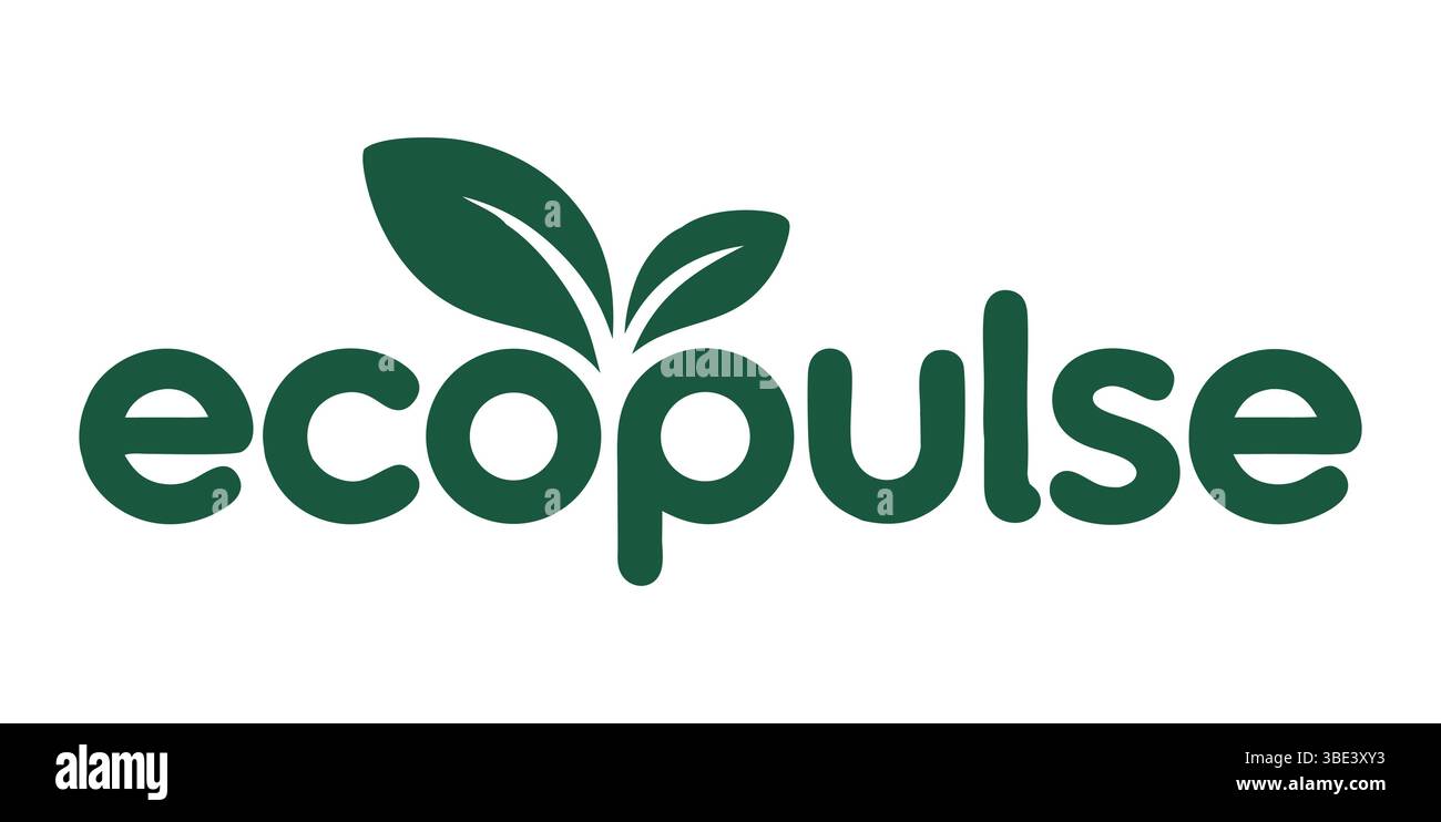 Ecopulse Logo - Minimalist Leaf Design Stock Vector Image & Art - Alamy