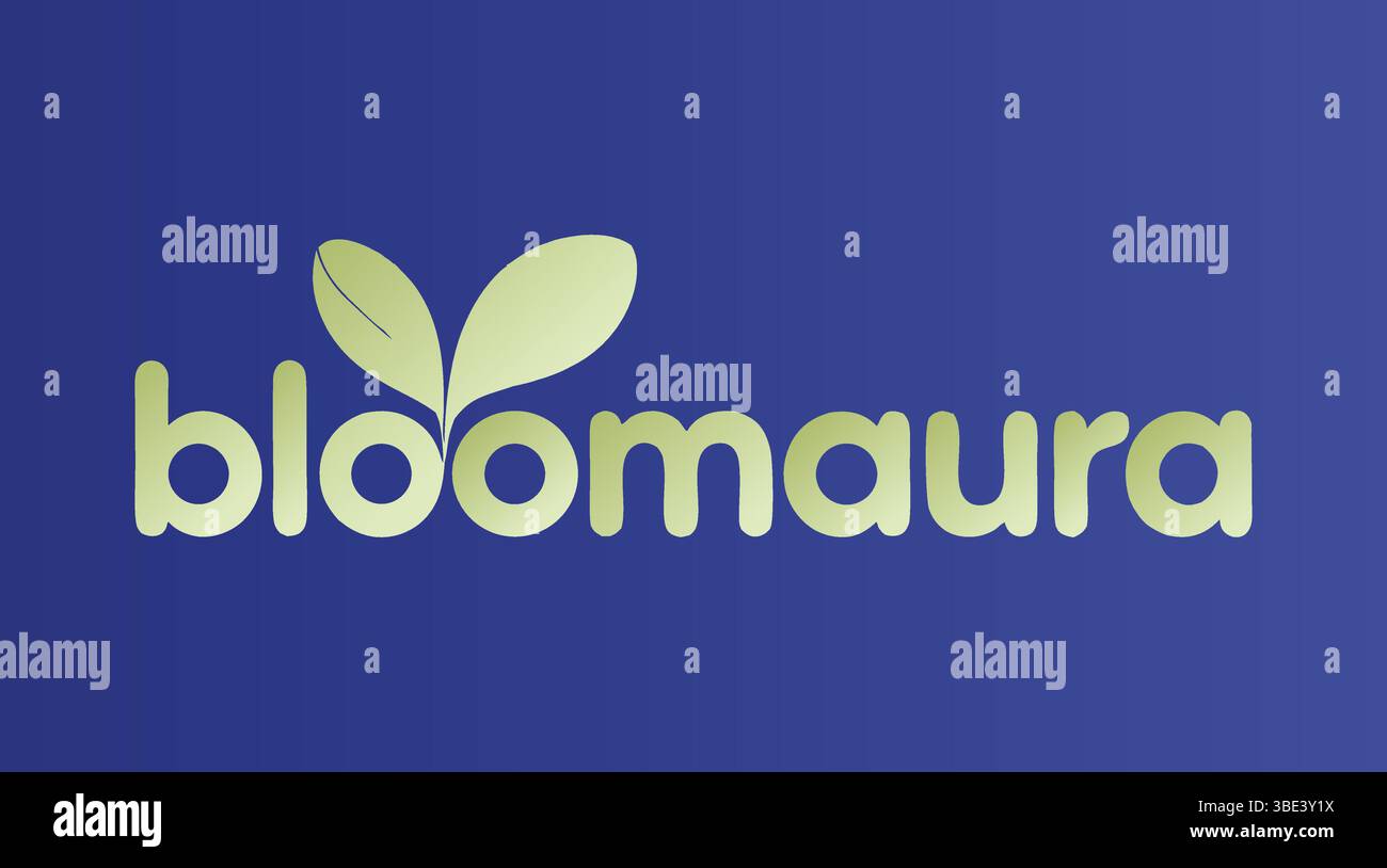 BlooMaura Logo - Leaf Design Stock Vector Image & Art - Alamy