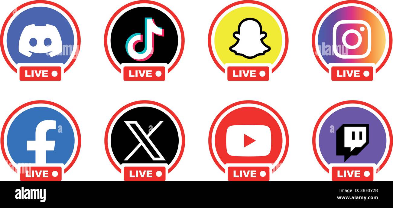 Social media logos png hi-res stock photography and images - Alamy