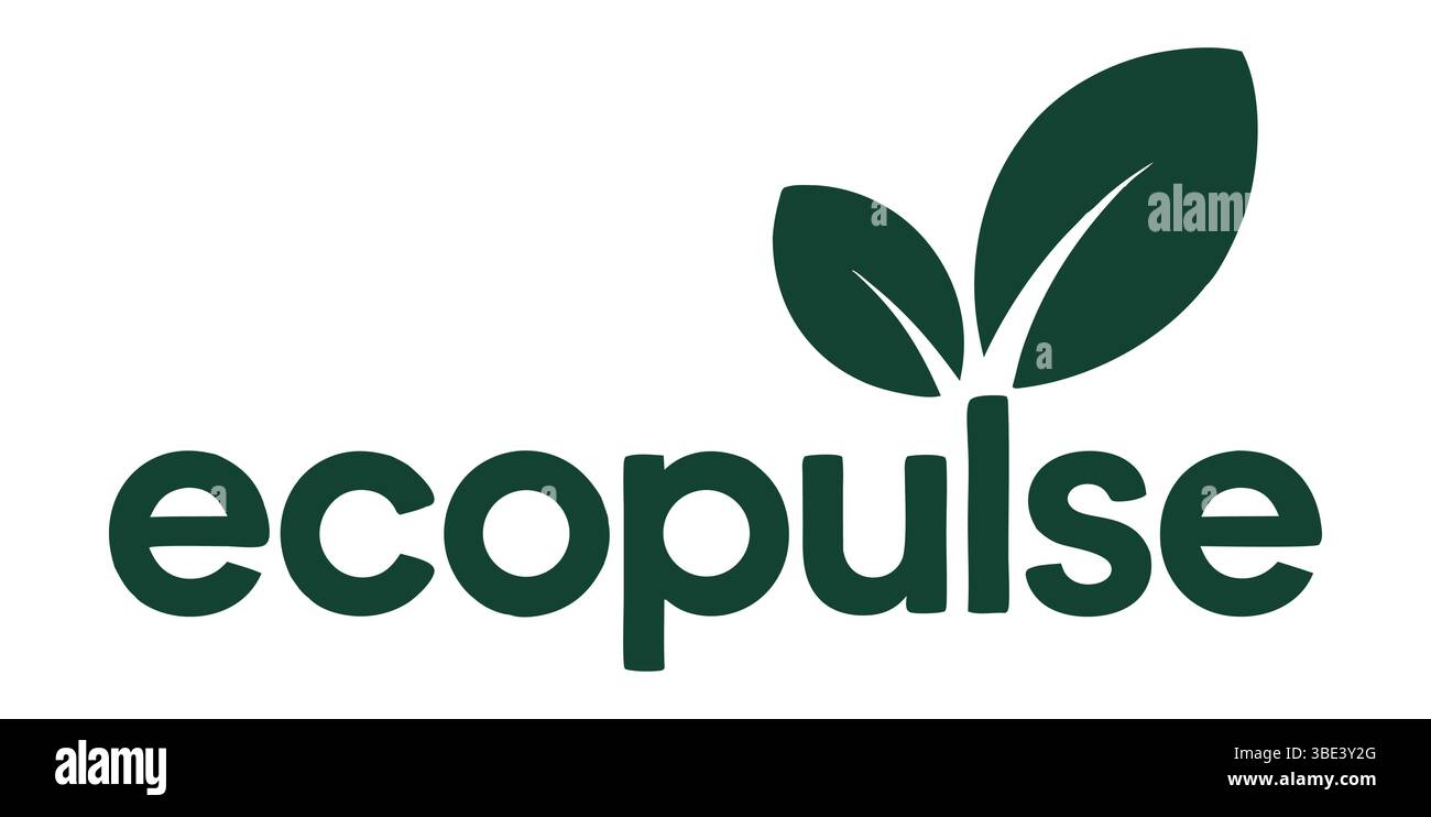 Ecopulse Logo - Minimalist Leaf Design Stock Vector Image & Art - Alamy