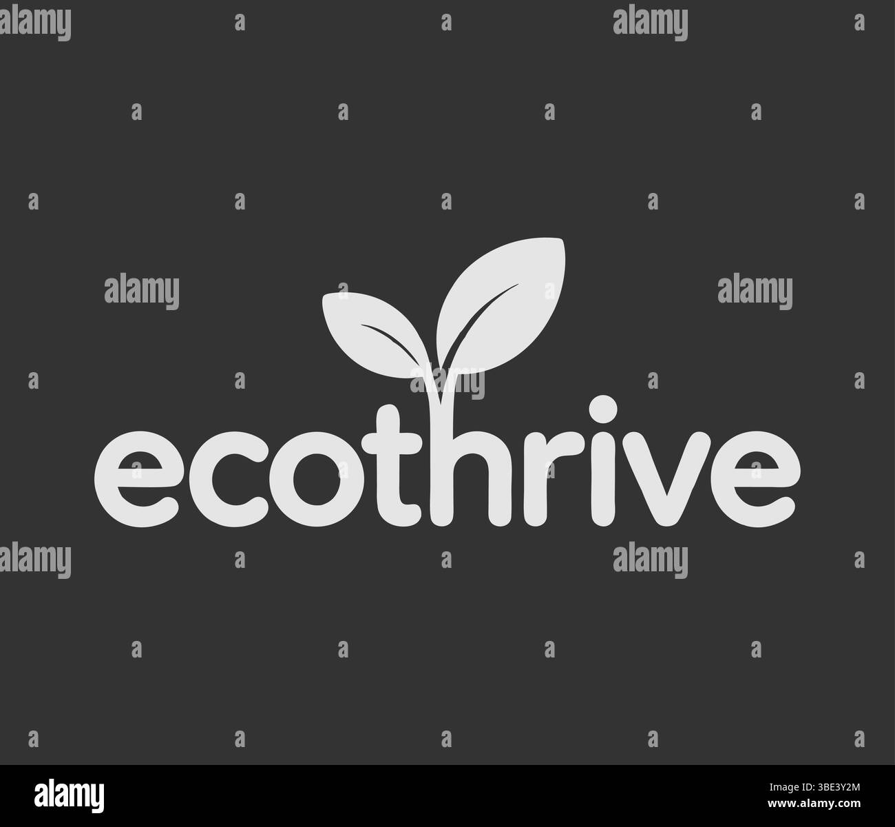 Ecothrive Logo - Sustainable Leaf Design Stock Vector Image & Art - Alamy
