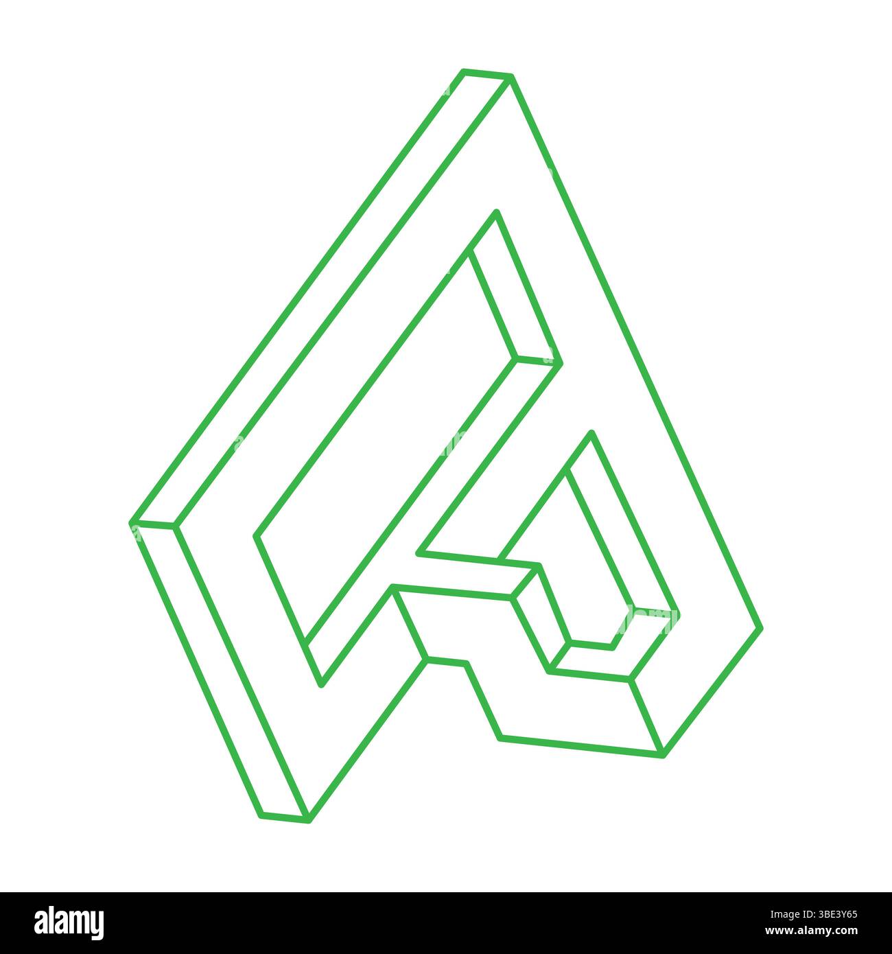 Impossible shapes. Optical illusion. Sacred geometry figures. Abstract eternal geometric objects ...