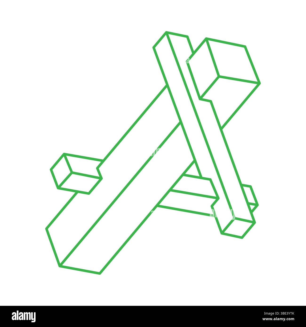 Optical illusion shapes. Optical art objects. Impossible figures ...