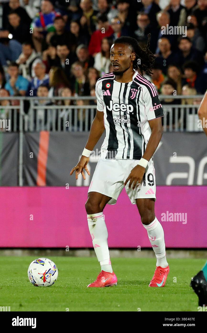 Venezia, Italia. 25th May, 2025. Juventus' Khephren Thuram during the ...
