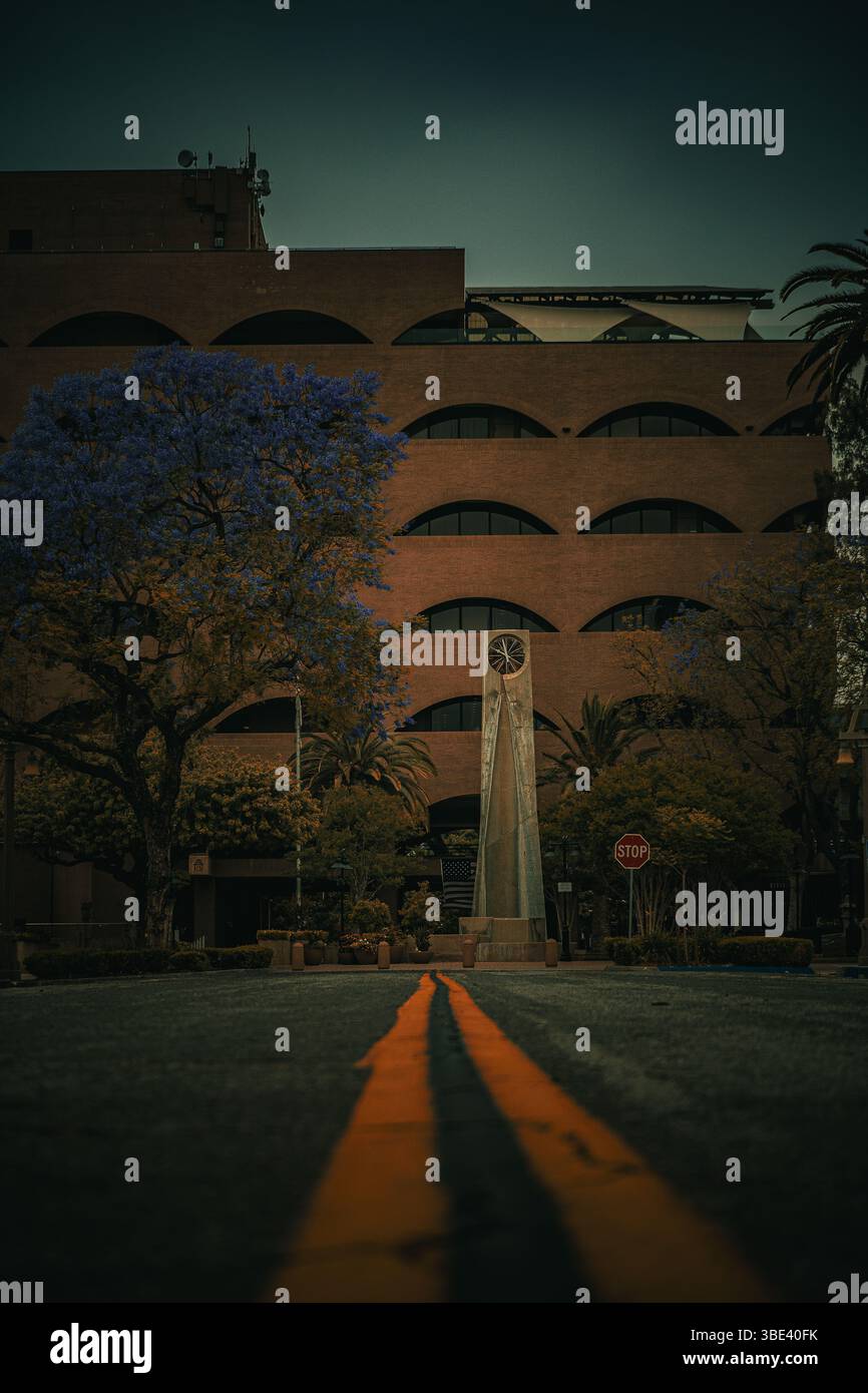 amazing view of the downtown Riverside Civic Center on a beautiful ...