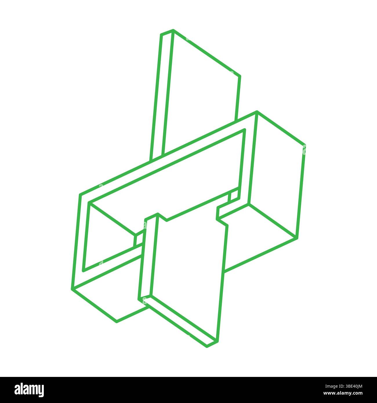 Logo. Impossible shapes, optical illusion, vector. Optical art objects. Geometric figures. Line ...