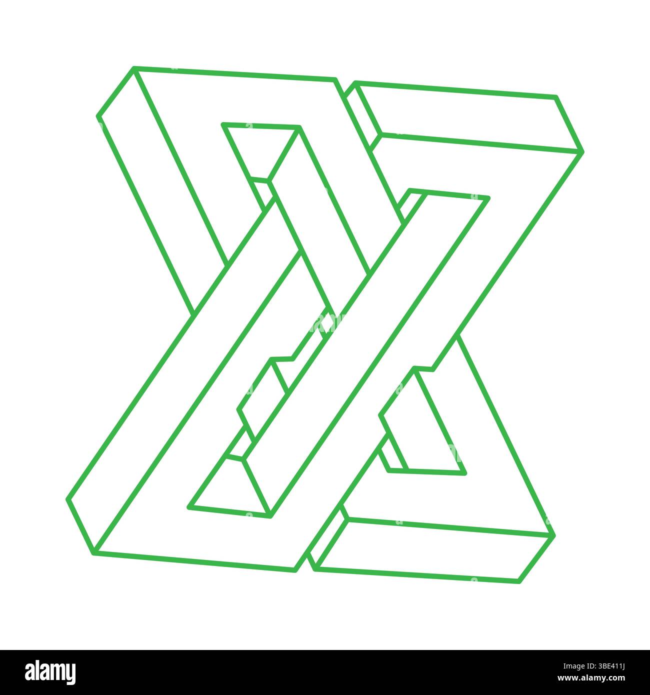 Impossible shapes. Sacred geometry. Optical illusion. Abstract eternal ...