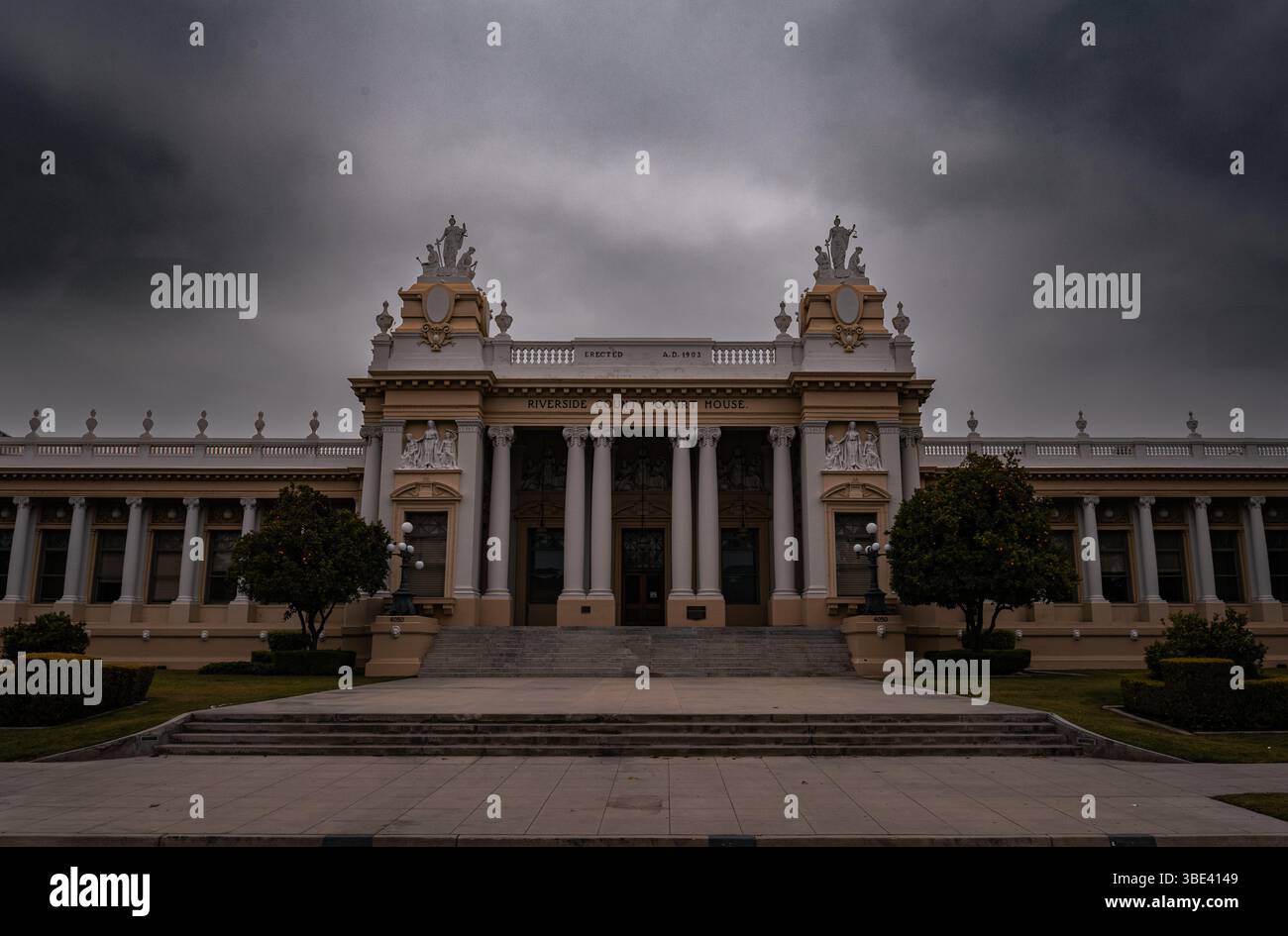 A beautifully preserved historic courthouse stands proudly with its ...