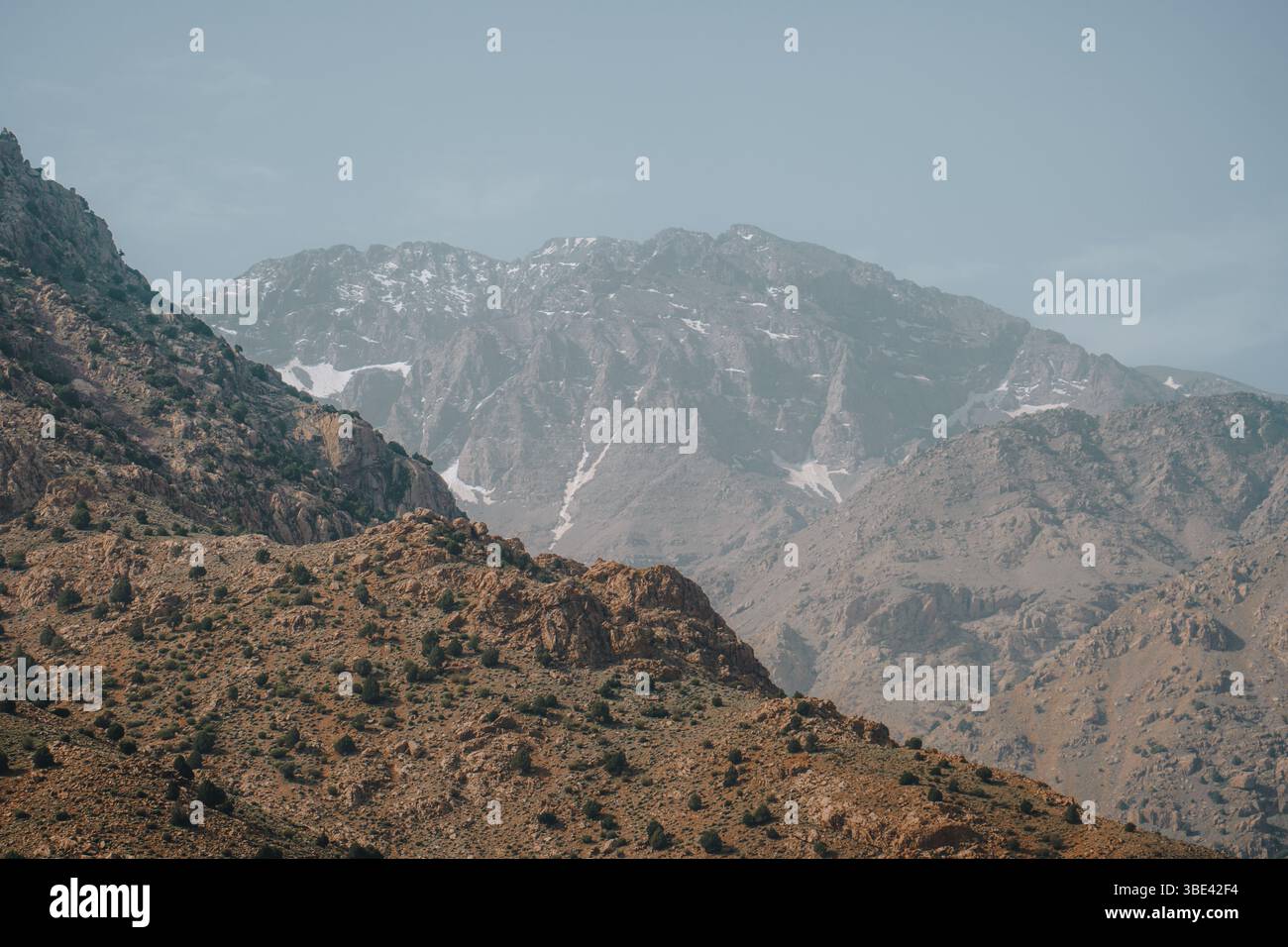 Scenic View of Imlil Village and Mount Toubkal in the Atlas Mountains ...