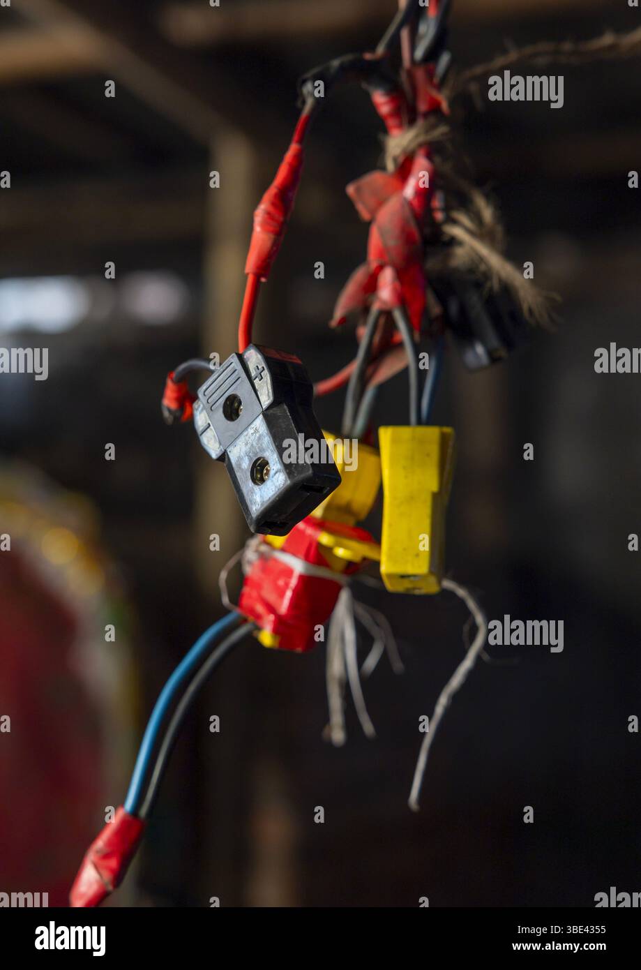 Electric rickshaw charging, Dhaka Division, Dhaka, Bangladesh Stock ...