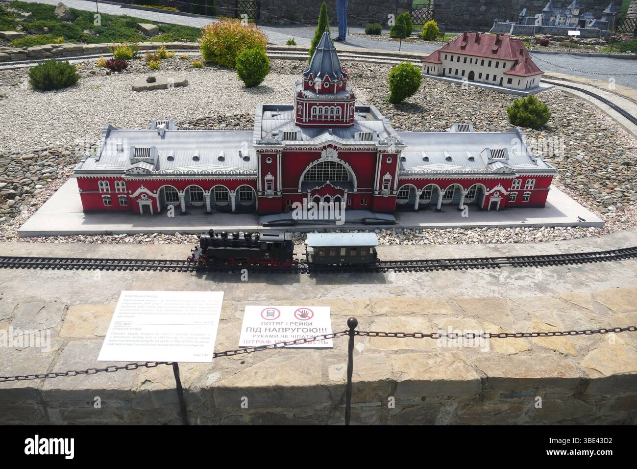 The scale models of railway station houses are displayed at the Castles ...