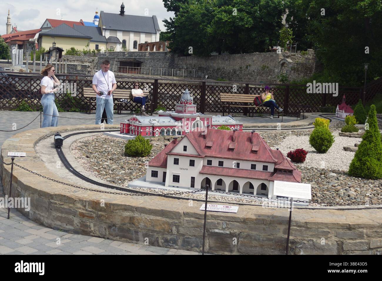 The scale models of railway station houses are displayed at the Castles ...