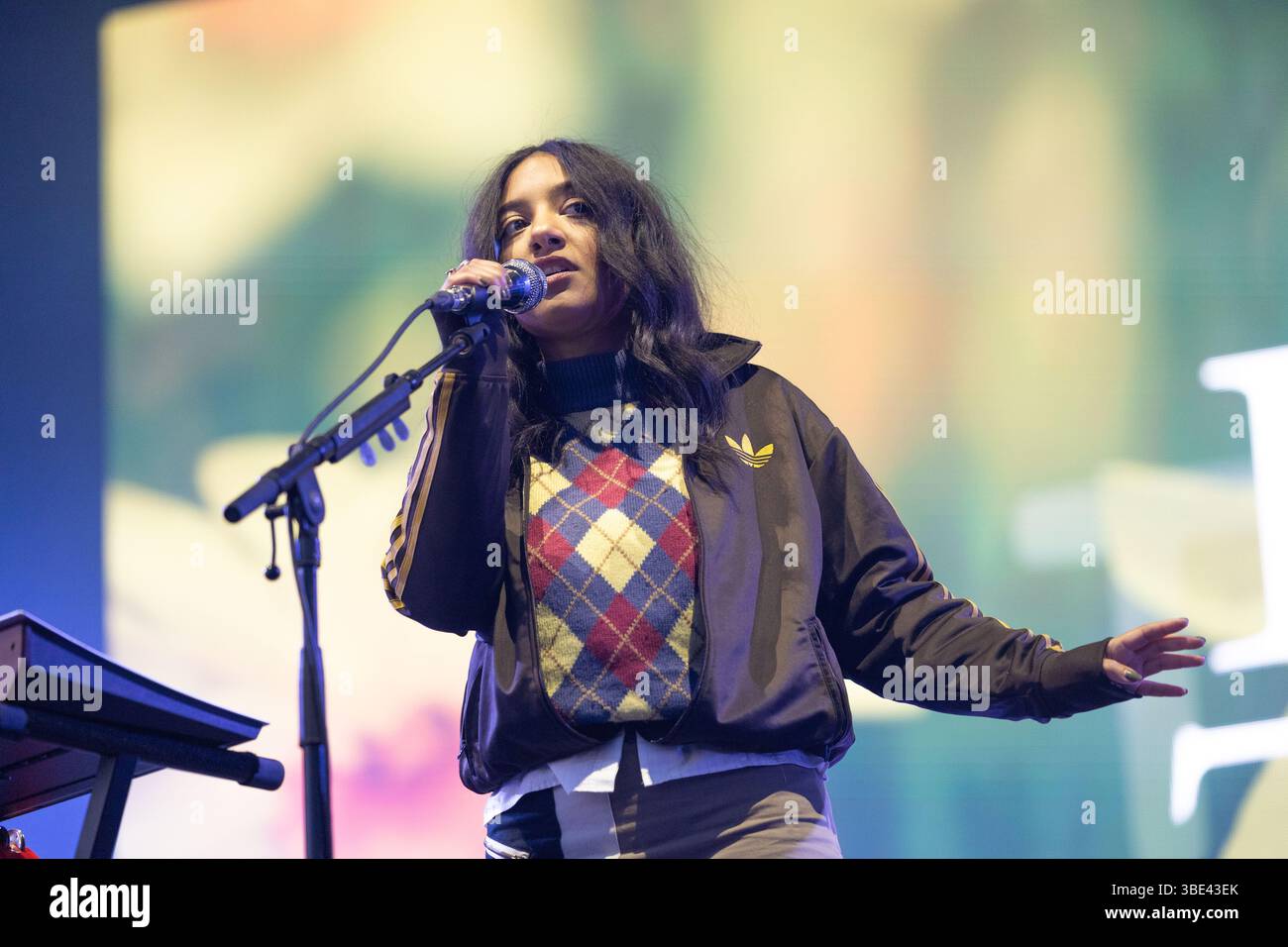 Lily Fontaine, vocalist and front woman of English Teacher, performs at ...