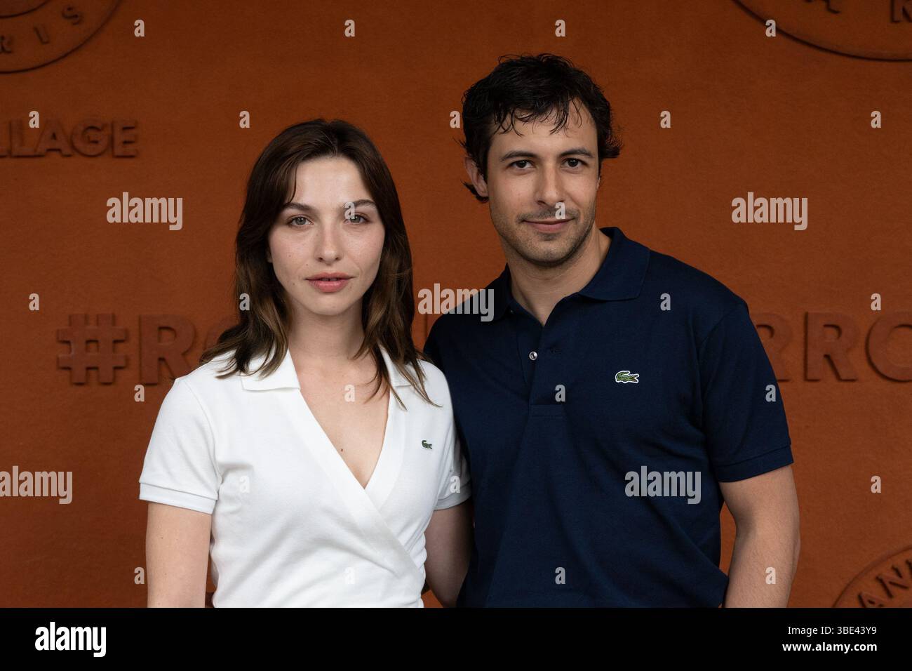 Paris, France. 27th May, 2025. Marie Colomb and Nathan Dunglas take a pose at Roland Garros for ...