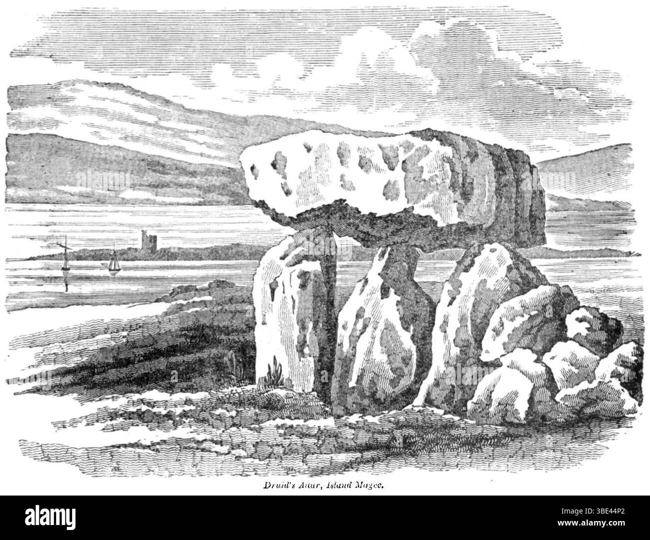 Druid's Altar, Island Magee, 1832 Stock Photo - Alamy