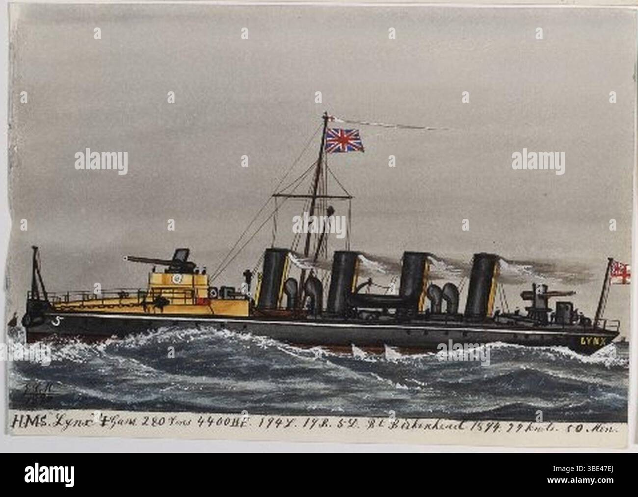 James Scott Maxwell - HMS Lynx (1894 Stock Photo - Alamy