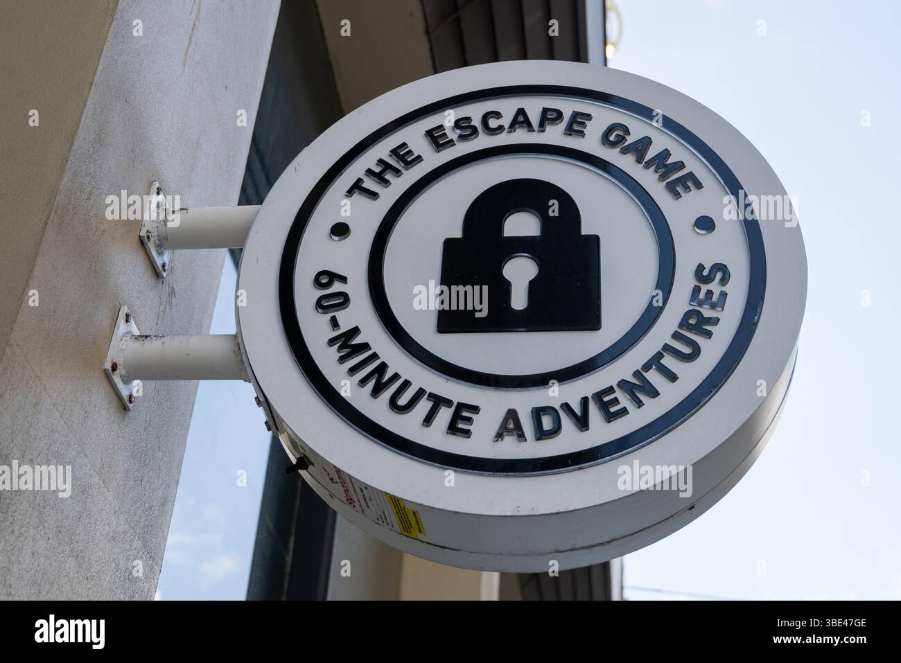 San Francisco, United States. 13th May, 2025. Projecting round sign for ...
