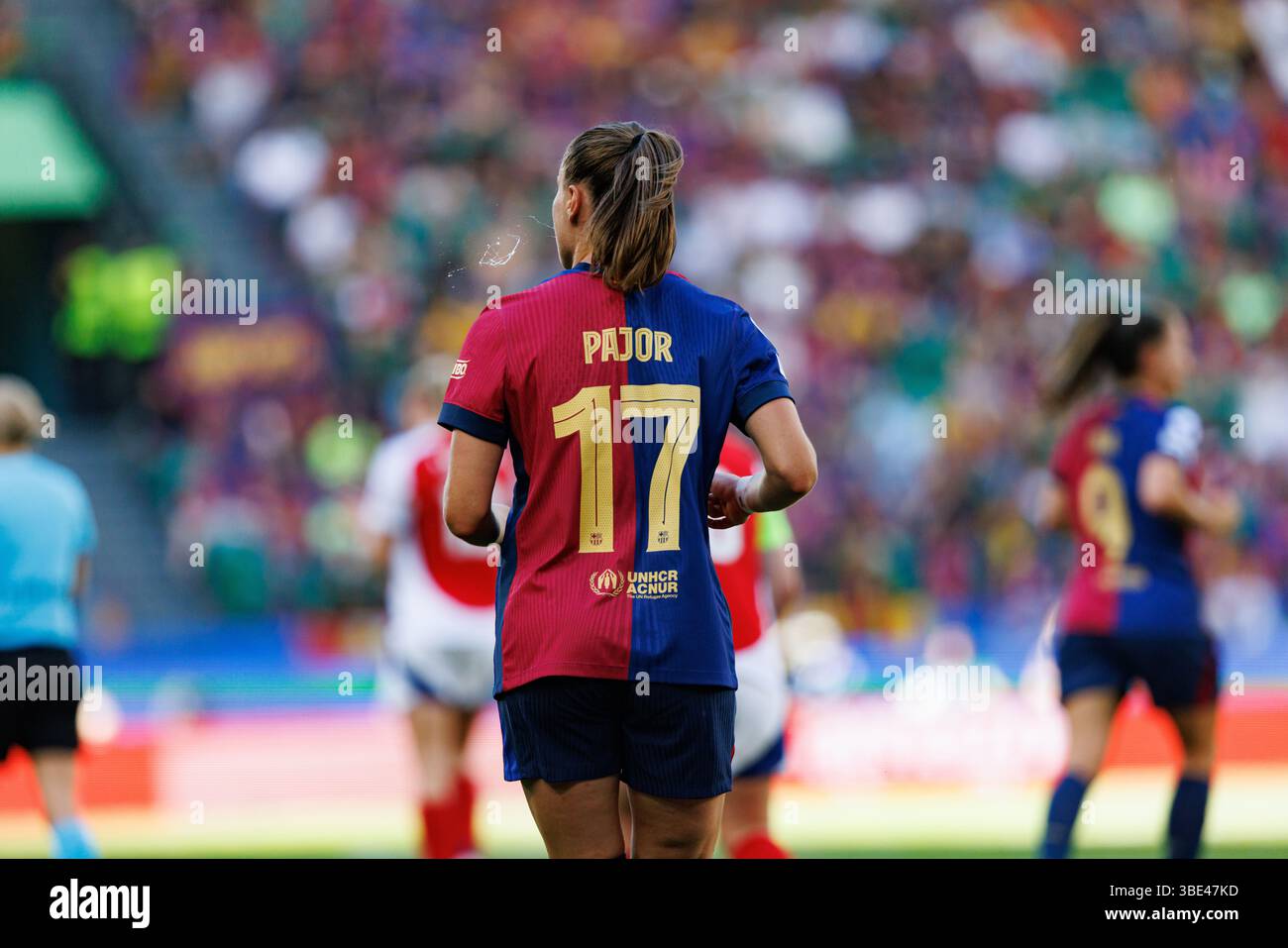 Ewa Pajor seen during UEFA Womens Champions League 2025 final game ...