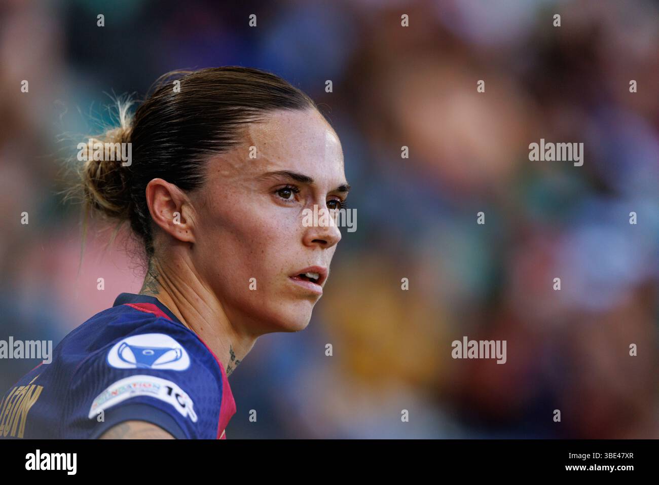Maria Leon seen during UEFA Womens Champions League 2025 final game ...