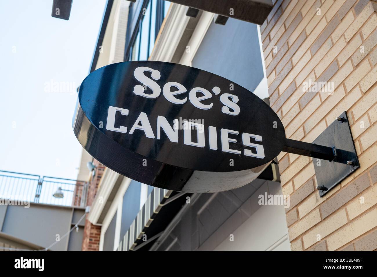 Close-up of sign for See's Candies store in Walnut Creek, California ...