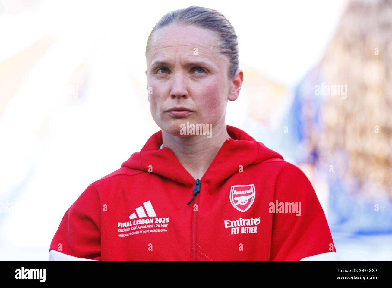 Kim Little seen during UEFA Womens Champions League 2025 final game ...