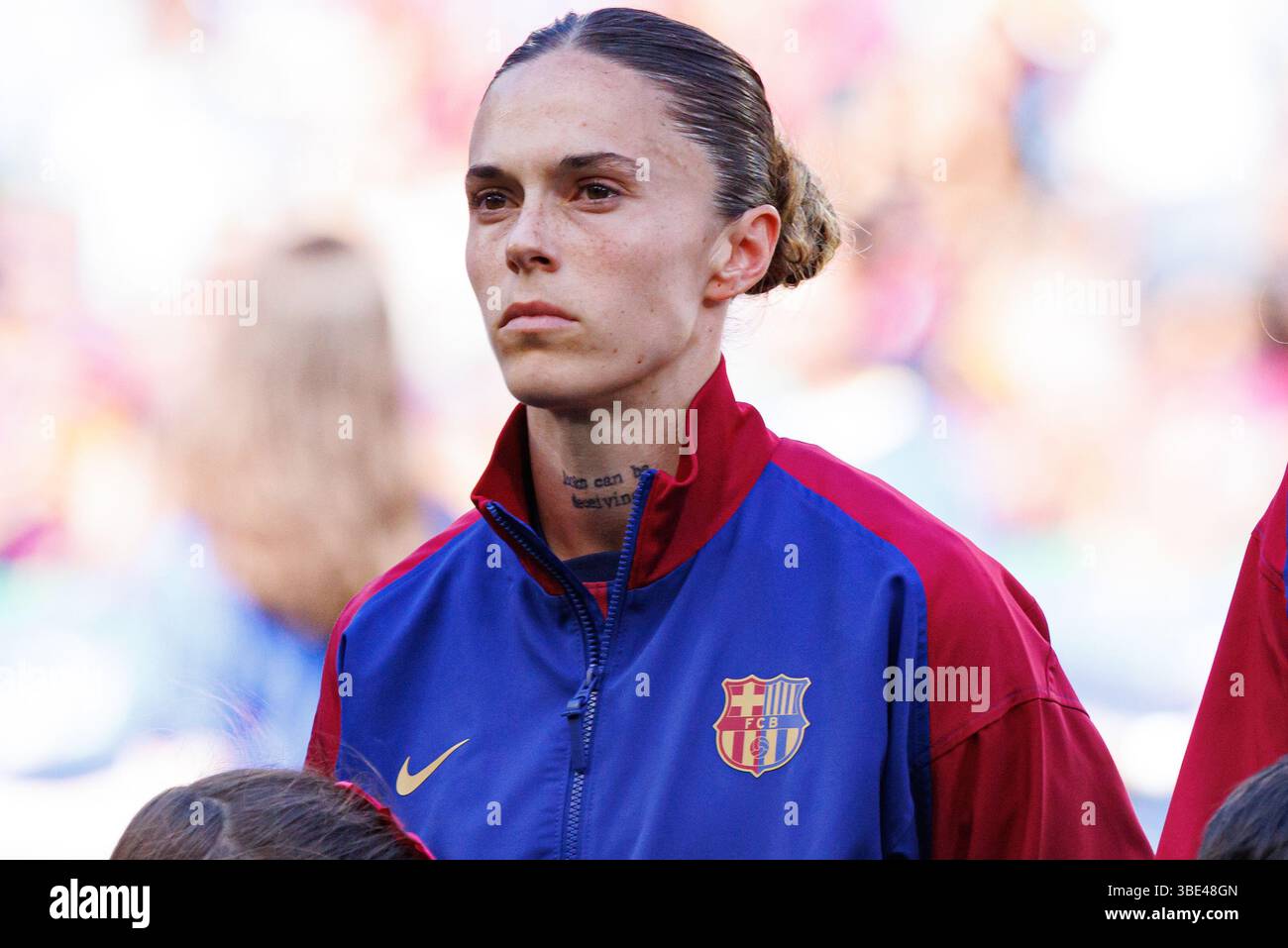 Maria Leon seen during UEFA Womens Champions League 2025 final game ...